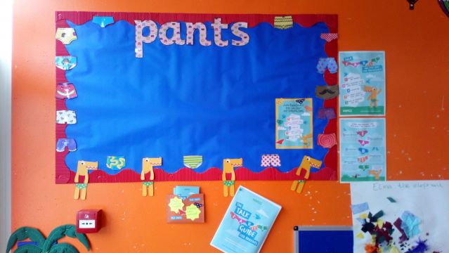 Please take a look on the display for a hard copy of the pants guide ...